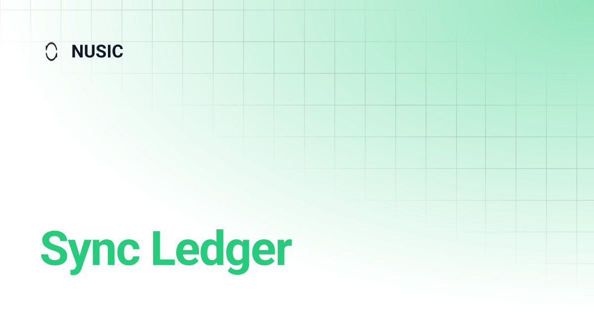 Sync Ledger | NUSIC
